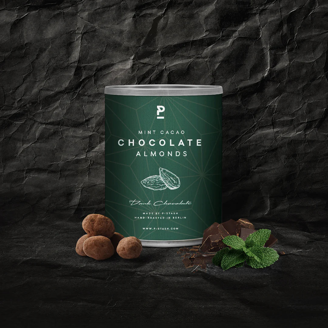 "Dark Chocolate Mint Almonds: Exquisite Snacks | P-STASH"